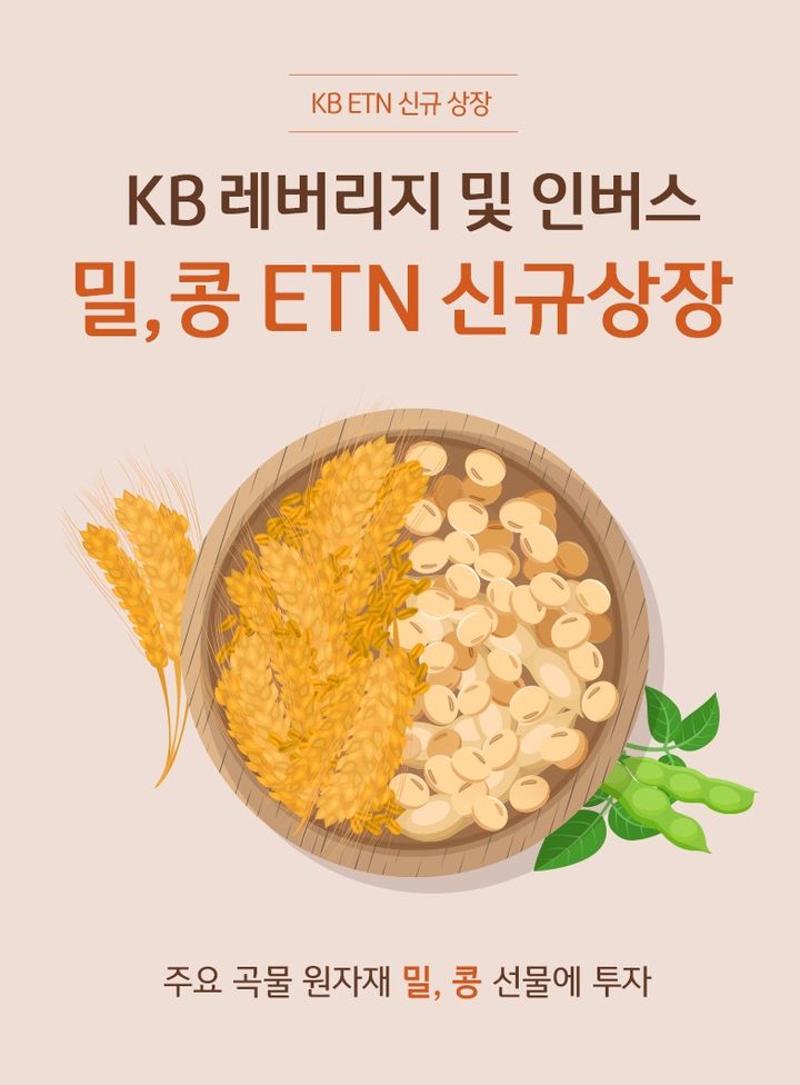 KB證, 주요 곡물 원자재 기초지수 선물 ETN 4종 신규 상장